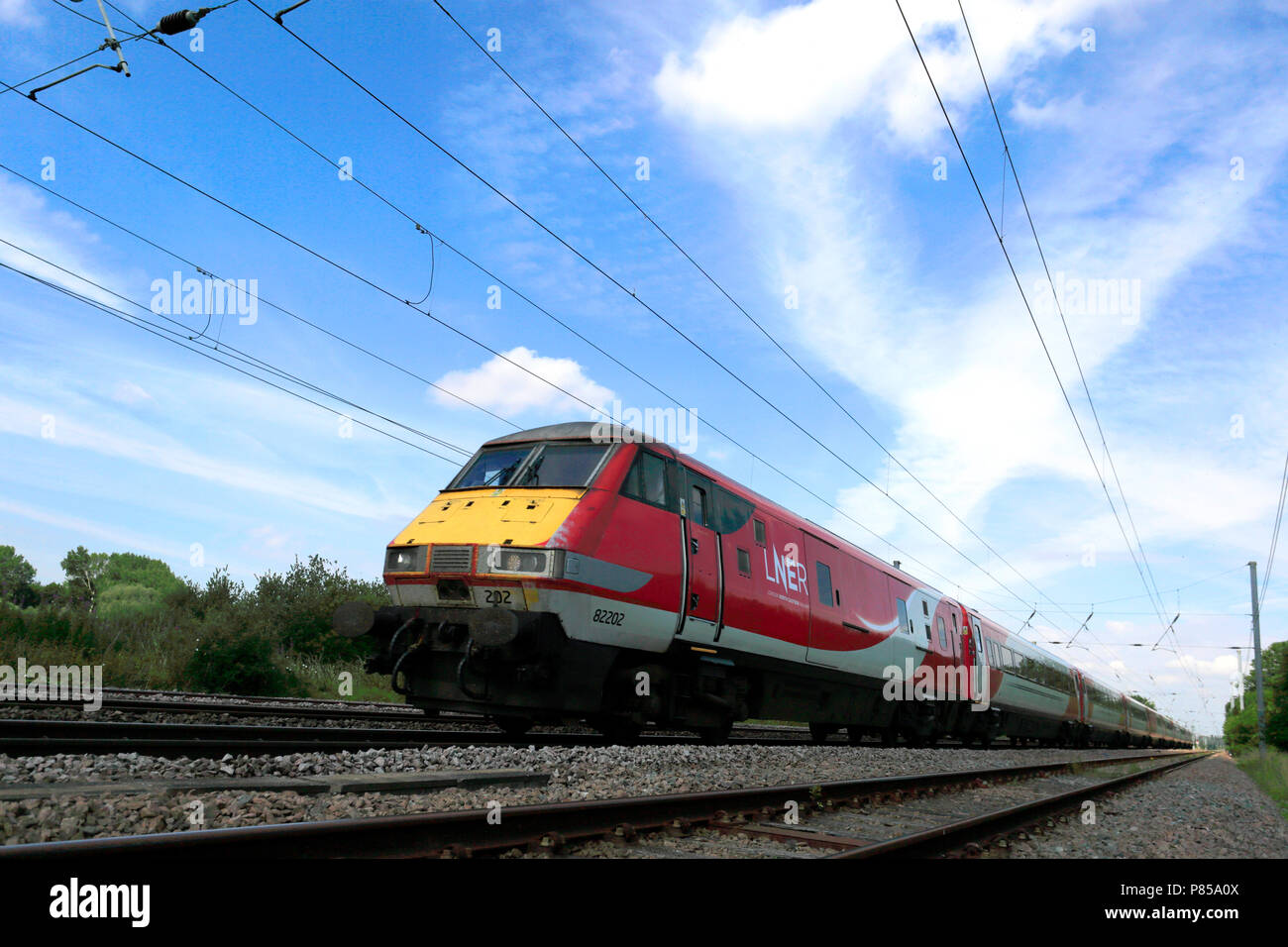 LNER train 82202, London and North Eastern Railway, East Coast Main Line Railway, Peterborough ...