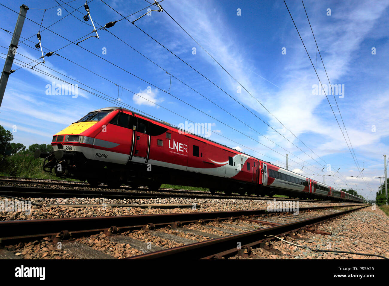 LNER train 82208, London and North Eastern Railway, East Coast Main Line Railway, Peterborough ...