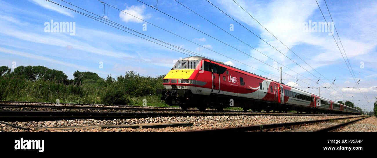 LNER train 82208, London and North Eastern Railway, East Coast Main Line Railway, Peterborough ...