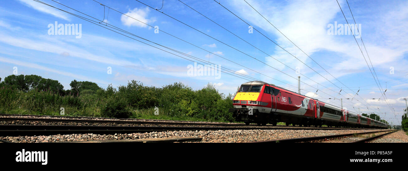 LNER train 82208, London and North Eastern Railway, East Coast Main Line Railway, Peterborough ...