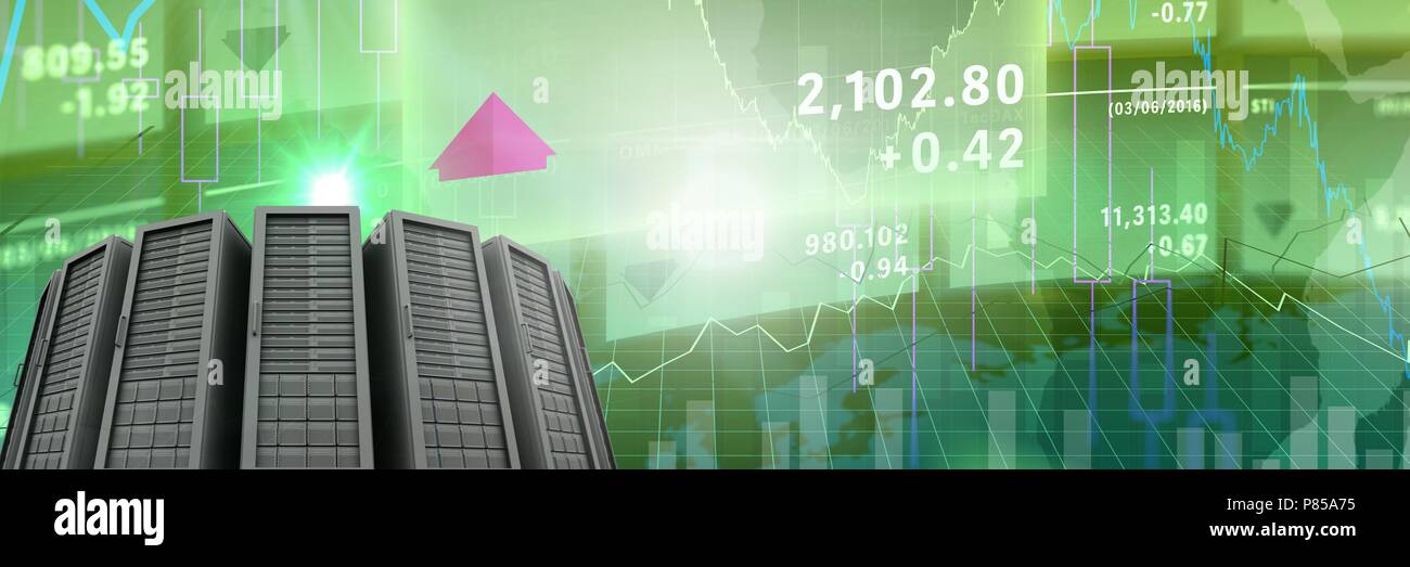 Computer servers and technology information interface transition Stock ...