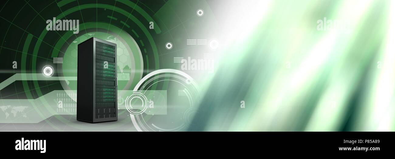Computer server and technology information interface transition Stock ...