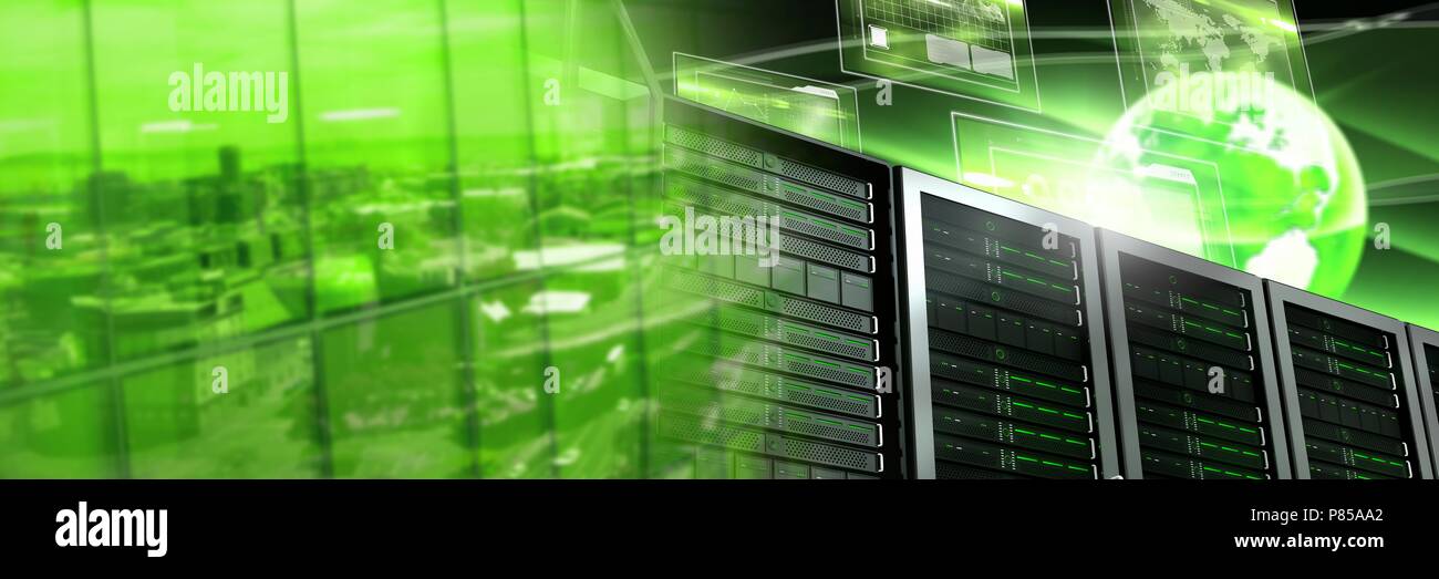 Computer servers and technology information interface transition Stock ...