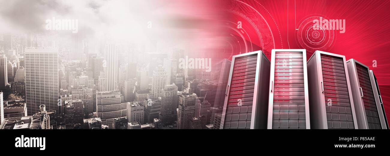 Computer servers and technology information interface transition Stock ...