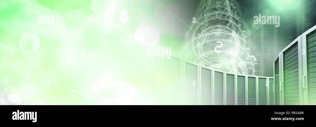 Computer servers and technology information interface transition Stock ...