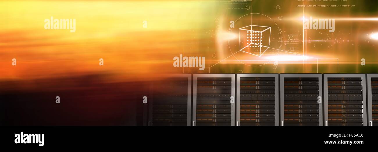 Computer servers and technology information interface transition Stock ...