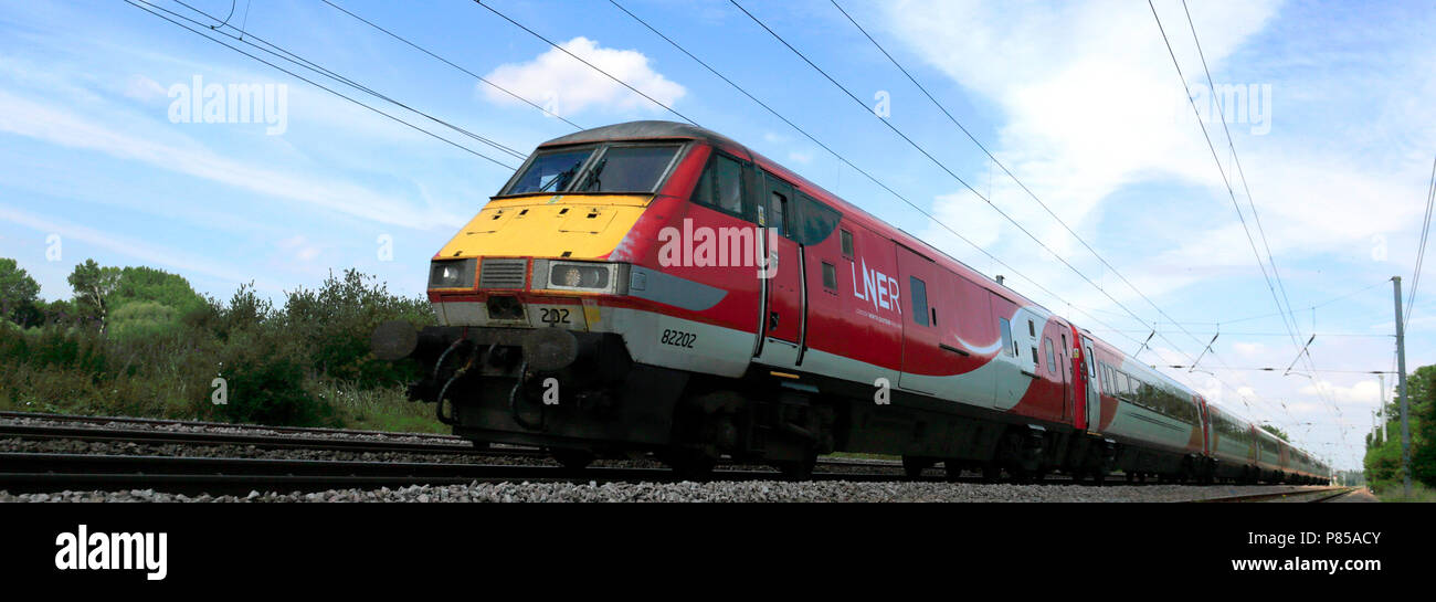 LNER train 82202, London and North Eastern Railway, East Coast Main Line Railway, Peterborough ...