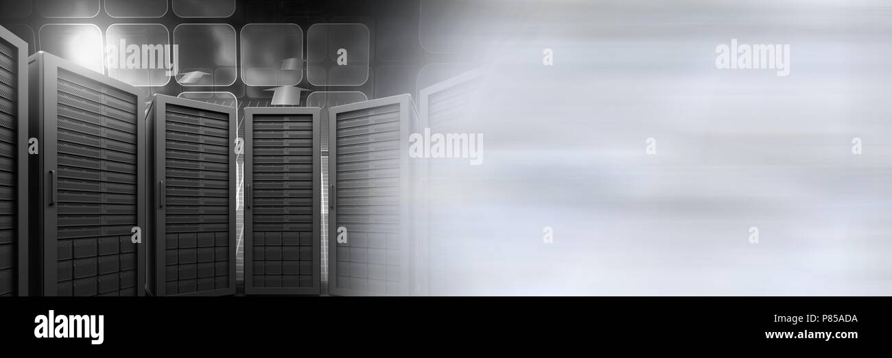 Computer servers and technology information interface transition Stock ...