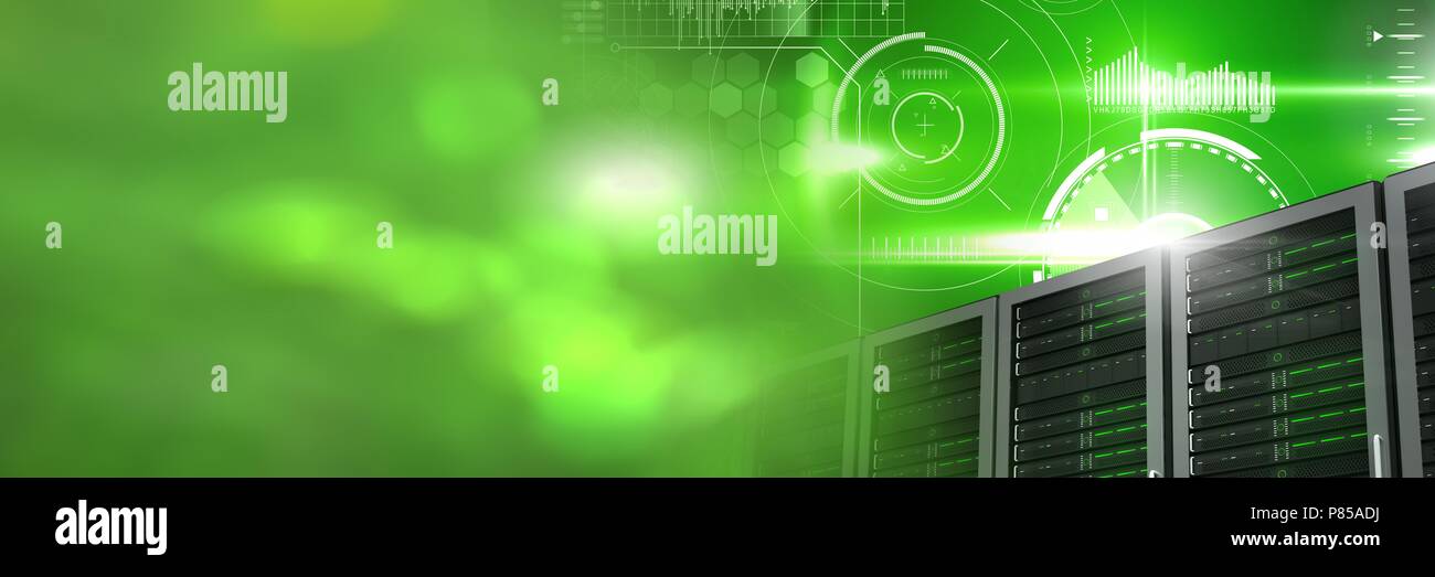 Computer servers and technology information interface transition Stock ...