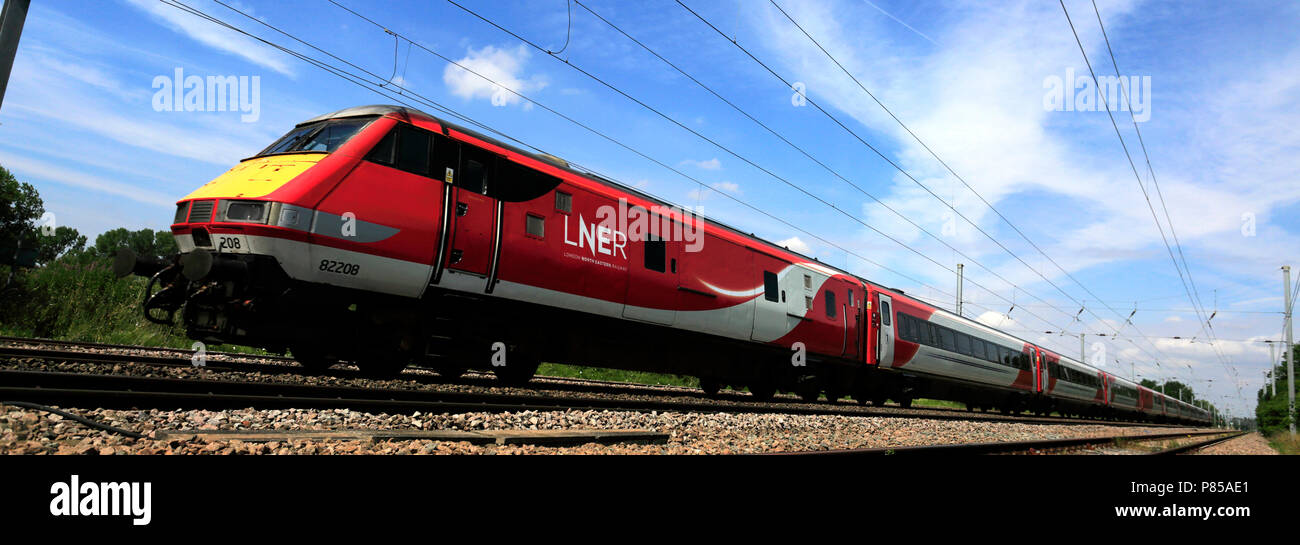 LNER train 82208, London and North Eastern Railway, East Coast Main Line Railway, Peterborough ...