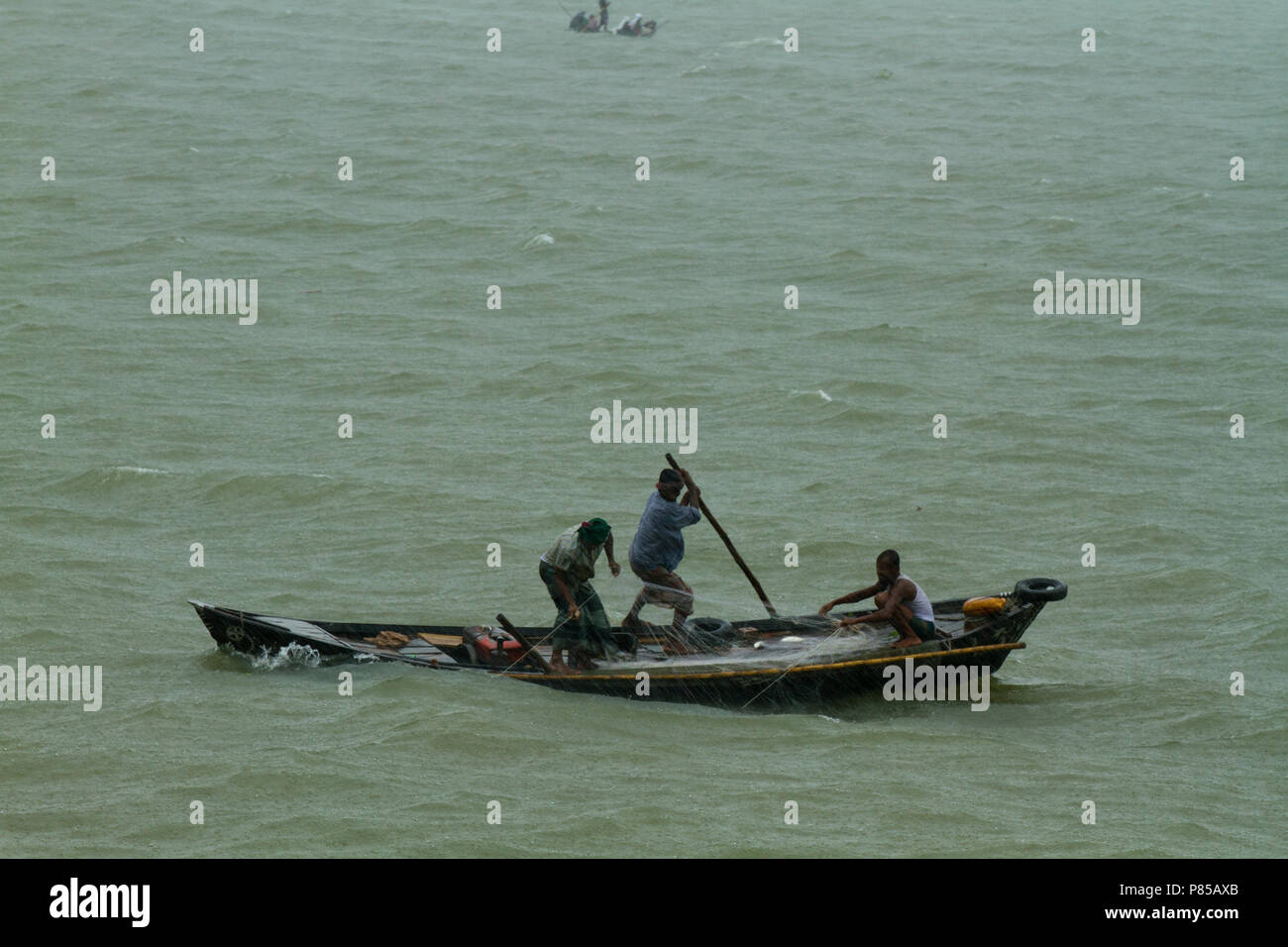 Fishing boats on the meghna river. Chandpur, Bangladesh Stock Photo - Alamy