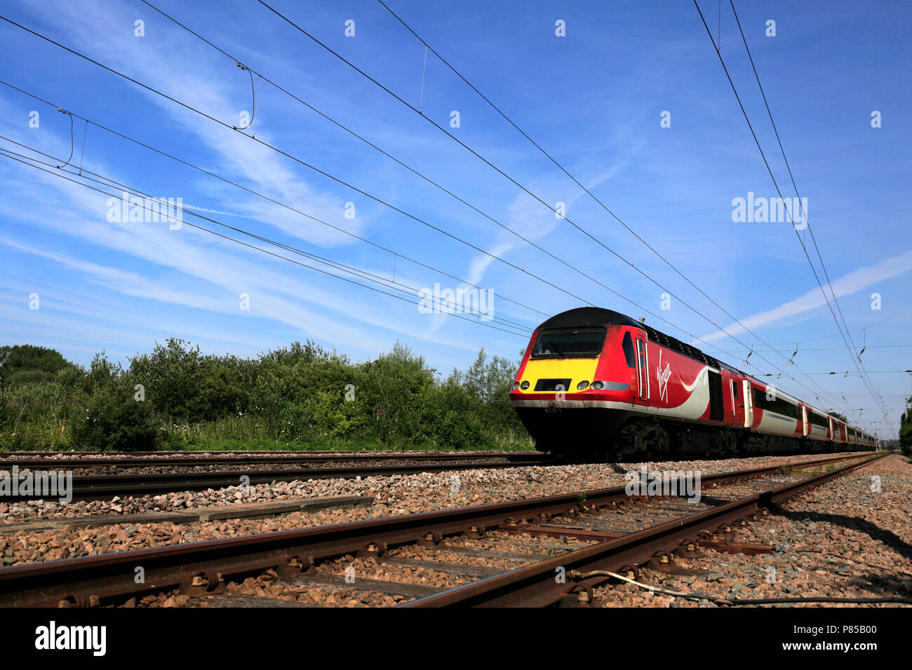 Virgin trains 43 311, East Coast Main Line Railway, Peterborough ...