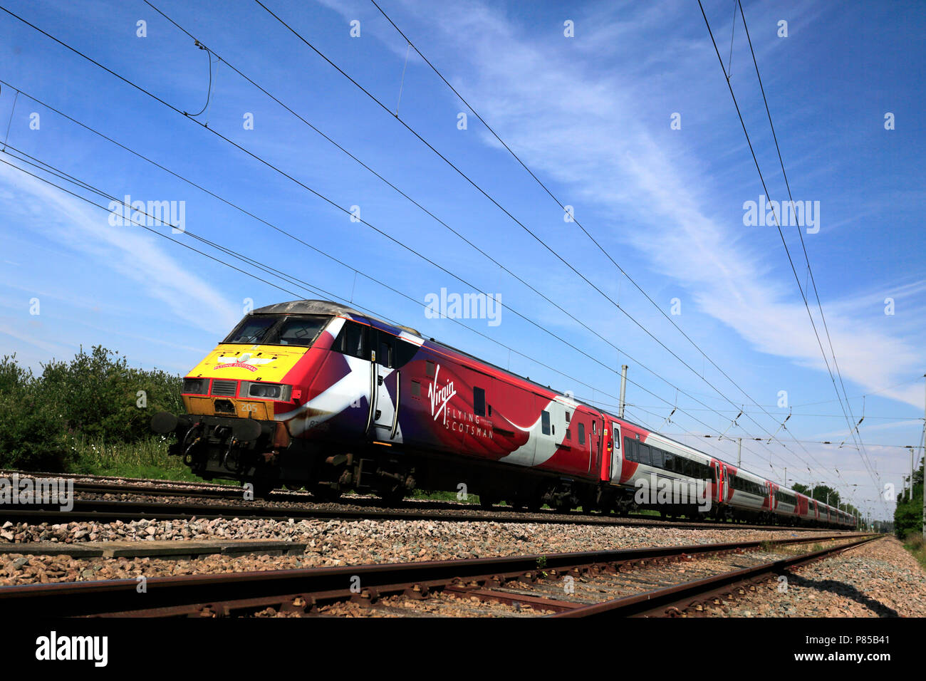 Virgin trains 82 205 Flying Scotsman, East Coast Main Line Railway ...