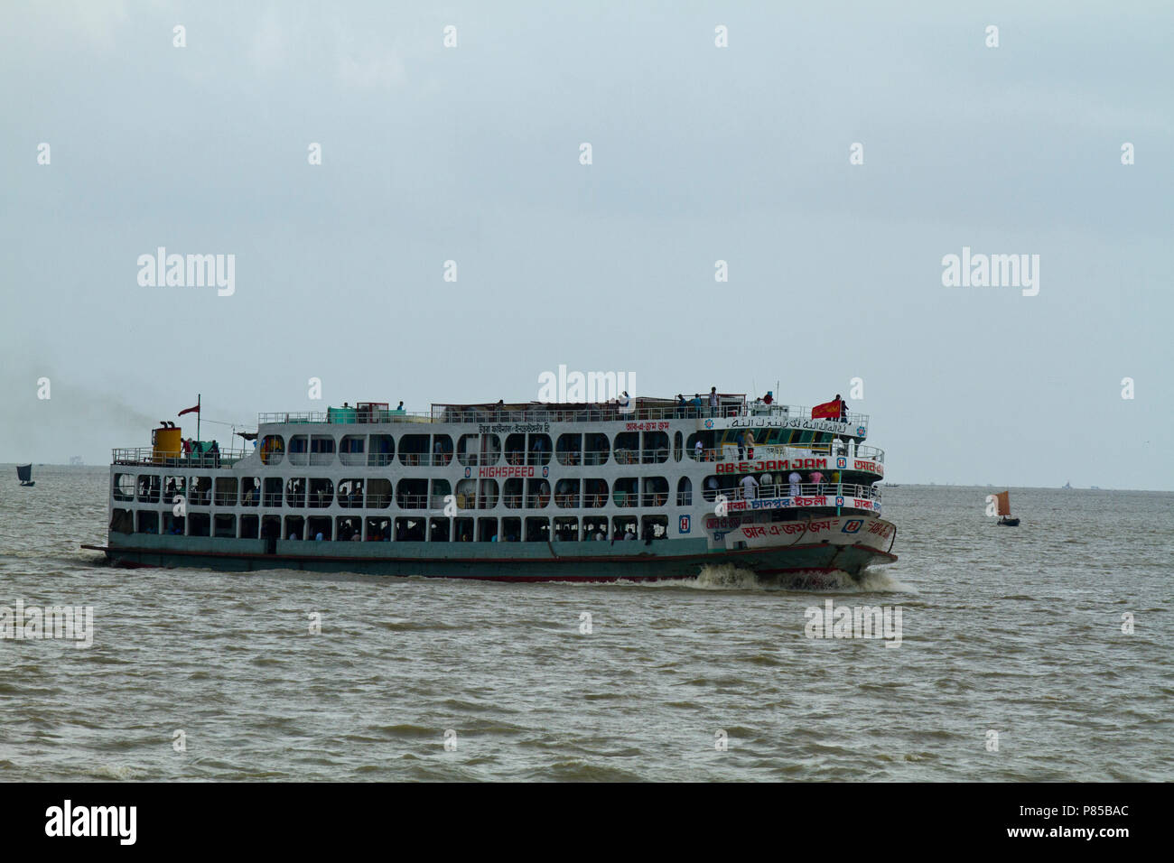 Launch on the Meghna River. Chandpur, Bangladesh Stock Photo - Alamy