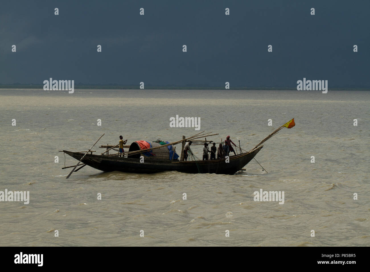 Fishing boat on the meghna river. Chandpur, Bangladesh Stock Photo - Alamy