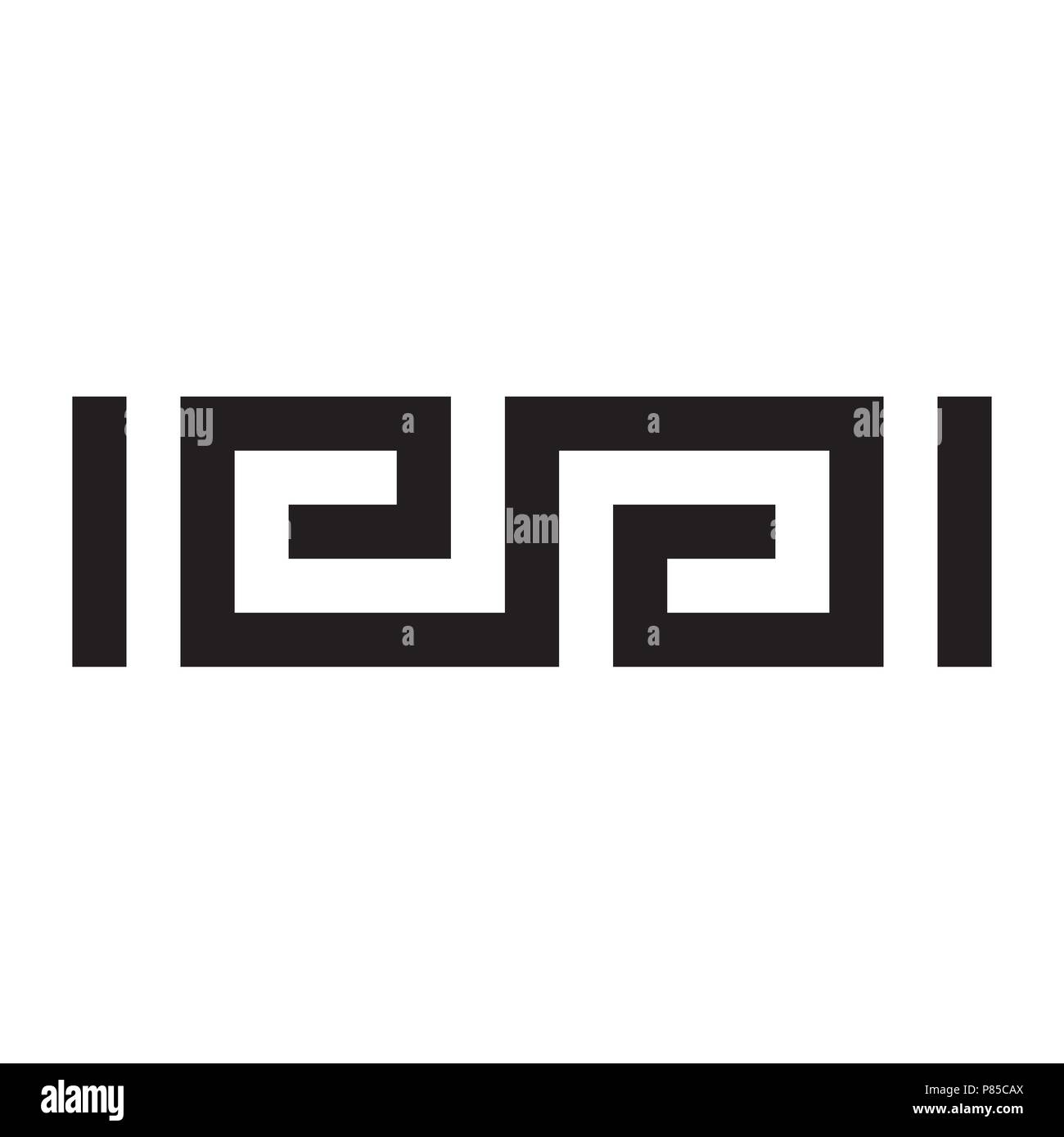 Typical egyptian, assyrian and greek motives vector symbol. Greek key ...