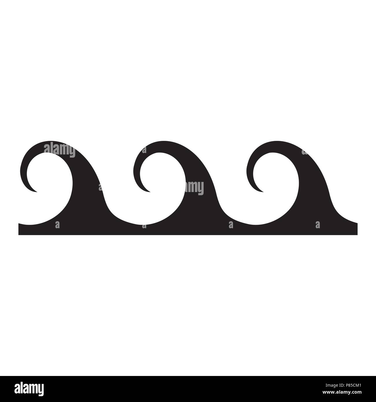 Waves icon symbol. Water liquid symbol isolated on white background ...