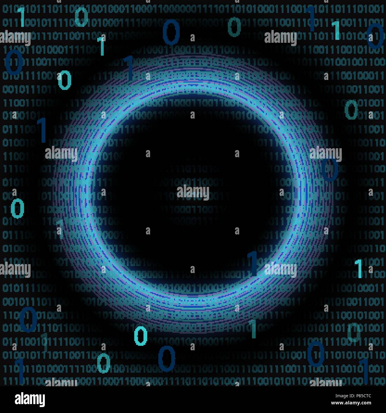 Abstract blue digital background with circle shape Stock Vector Image ...