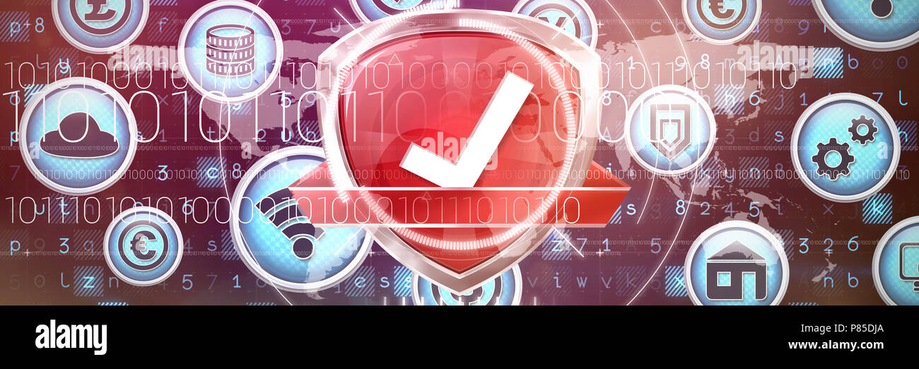 Composite image of red validation symbol Stock Photo - Alamy