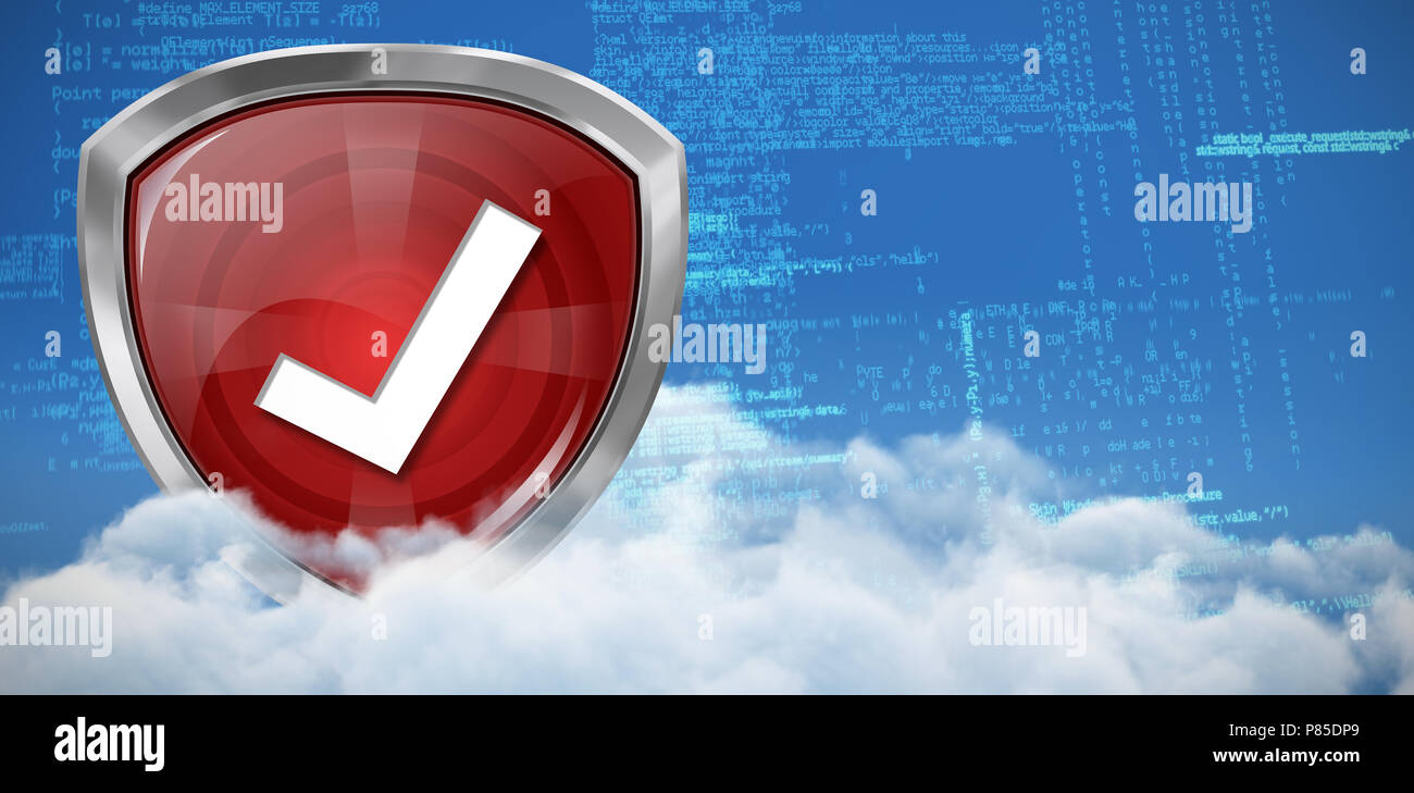 Composite image of red symbol validation Stock Photo - Alamy