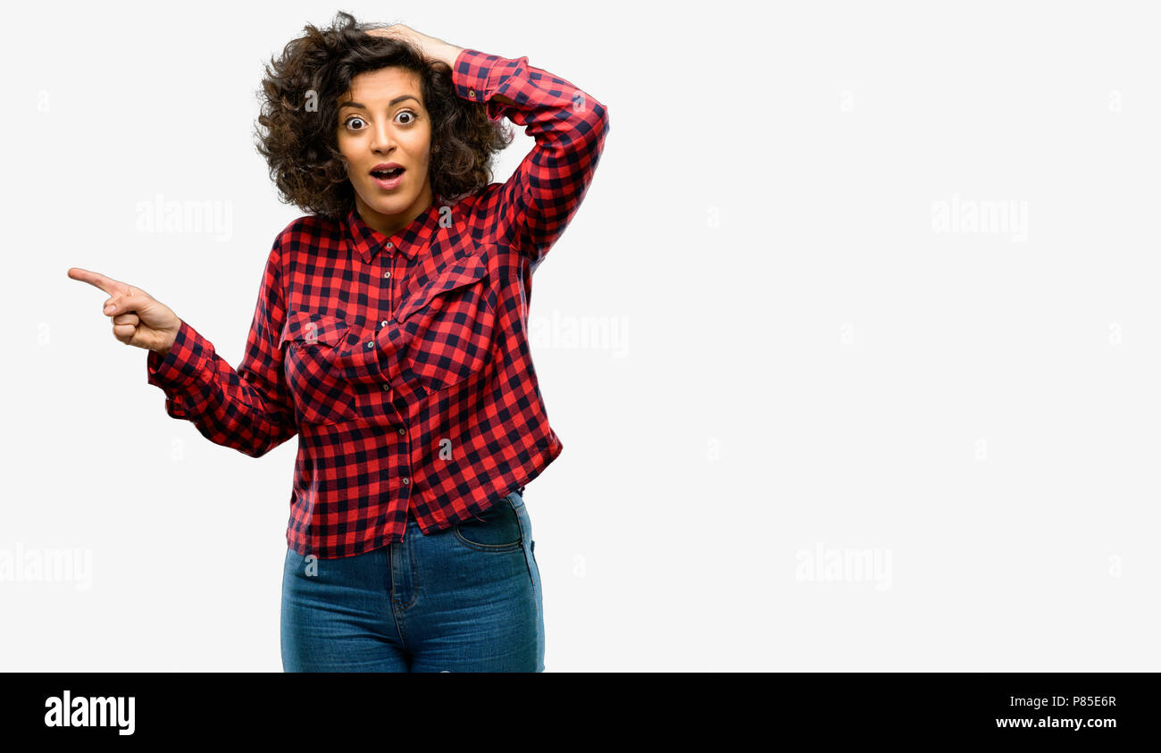 Woman pointing finger laughing Cut Out Stock Images & Pictures - Alamy
