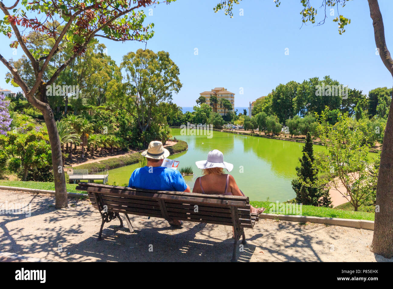 Green park reading view hi-res stock photography and images - Alamy