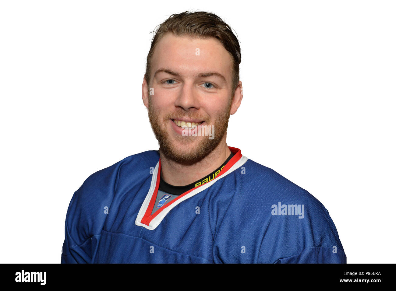BUDAPEST, HUNGARY - APRIL 18: Great Britain Ice Hockey Team Defenseman ...