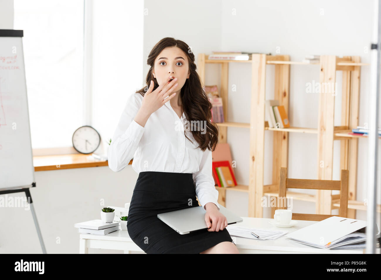 Shocked Office Girl Telegraph