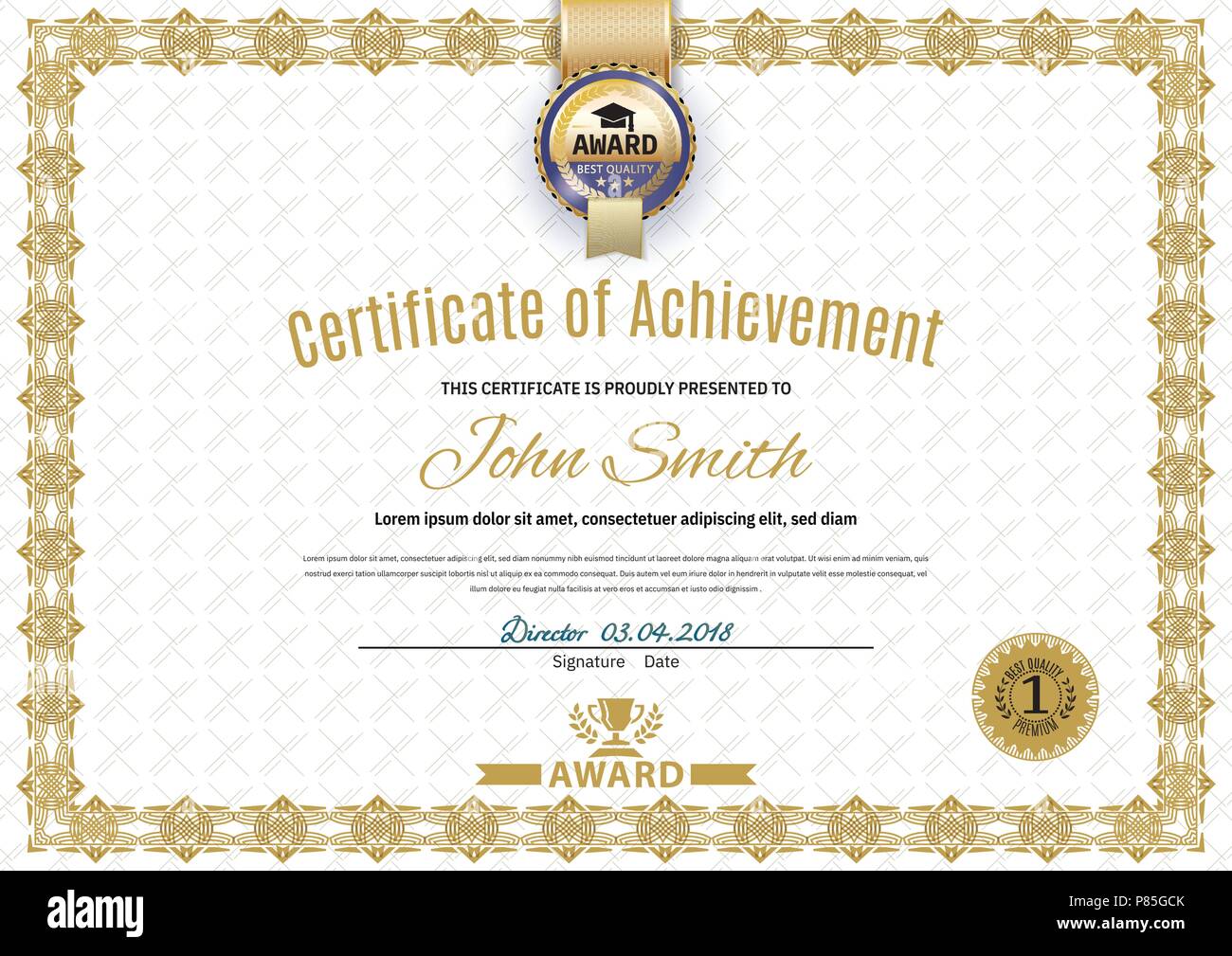 Certificate background a4 hi-res stock photography and images - Alamy