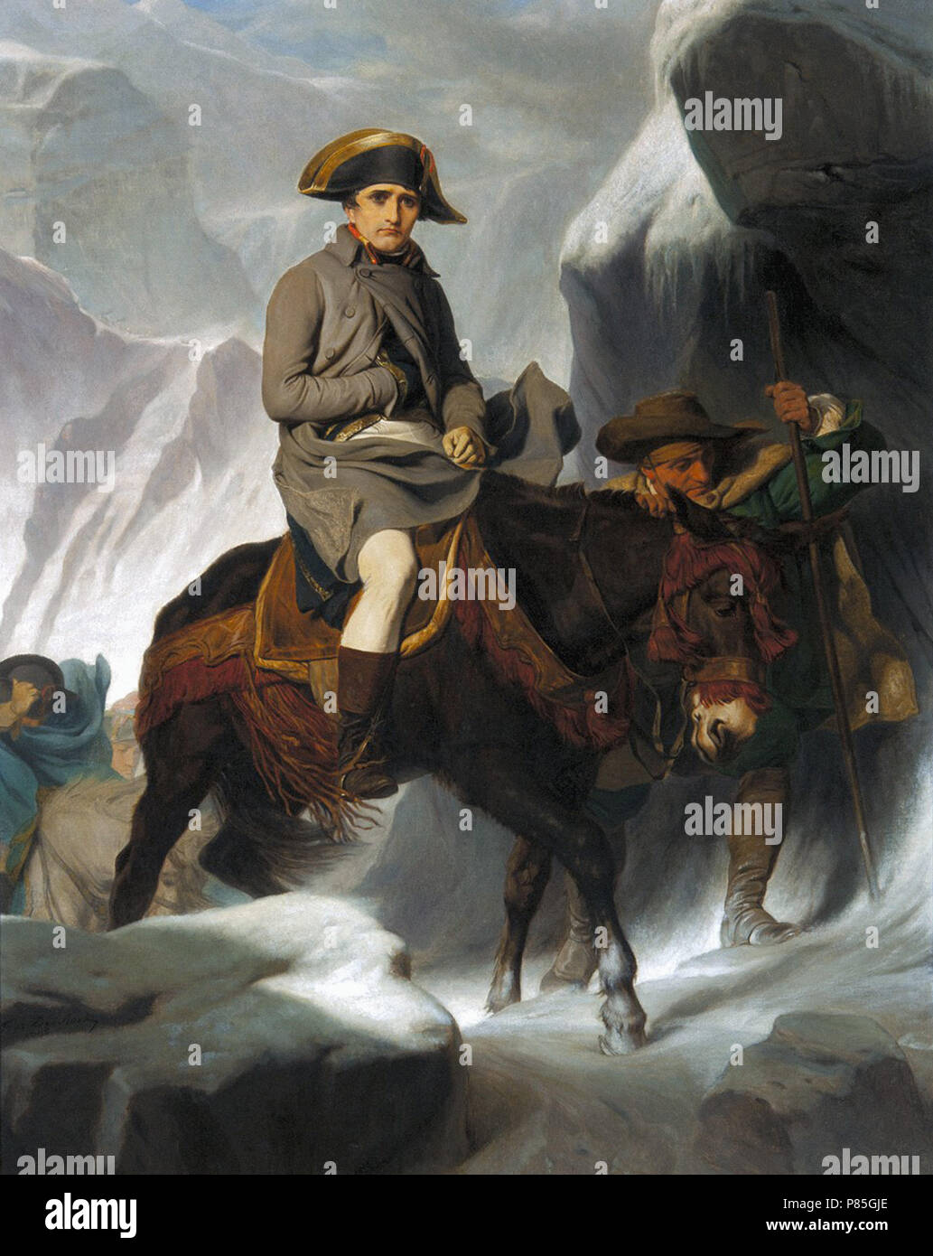 Delaroche Paul - Napoleon Crossing the Alps 1 Stock Photo - Alamy