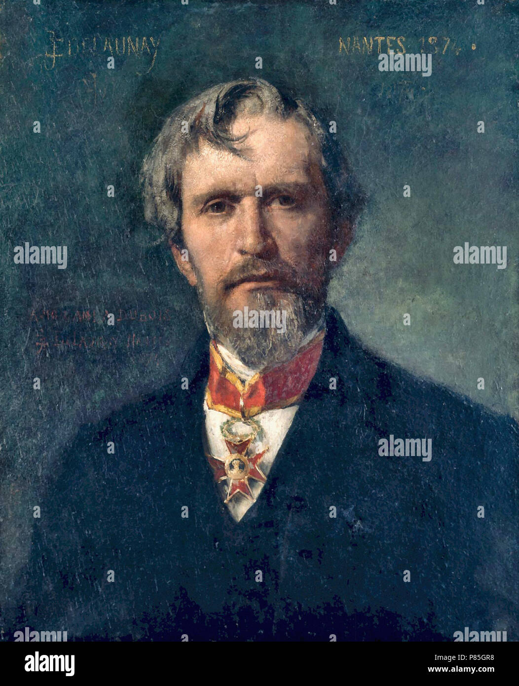 Delaunay Jules Elie - Portrait of Alphée Dubois Stock Photo - Alamy
