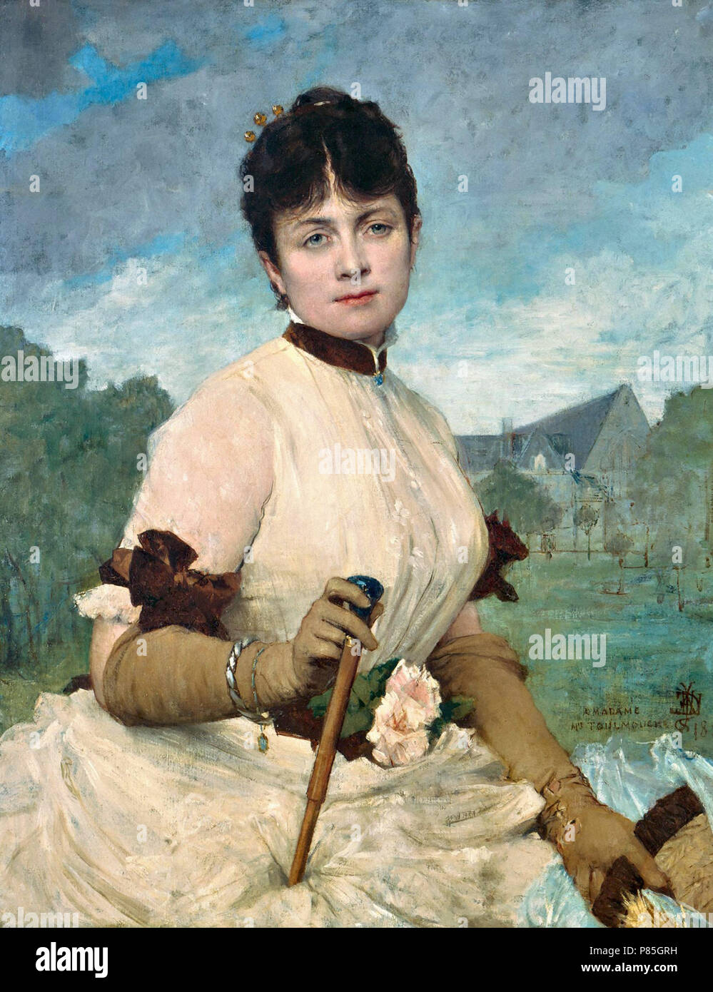 Delaunay Jules Elie - Portrait of Madame Marie Toulmouche Stock Photo ...