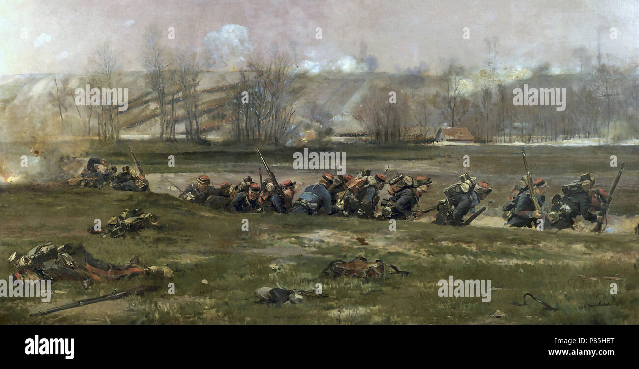 Detaille Jean Baptiste Edouard - a Fragment from the Panorama of the ...