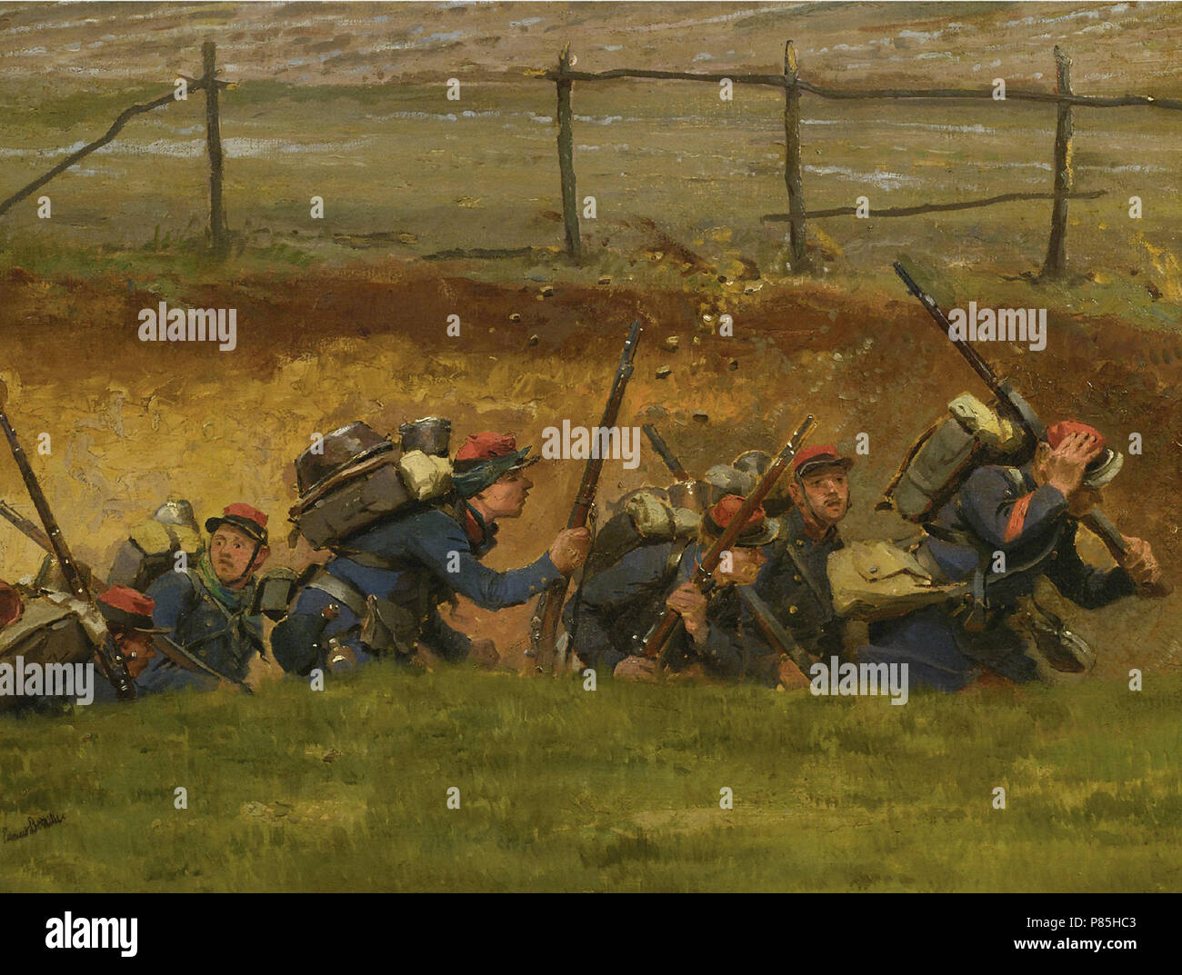 Detaille Jean Baptiste Edouard - a Fragment from the Panorama of the ...