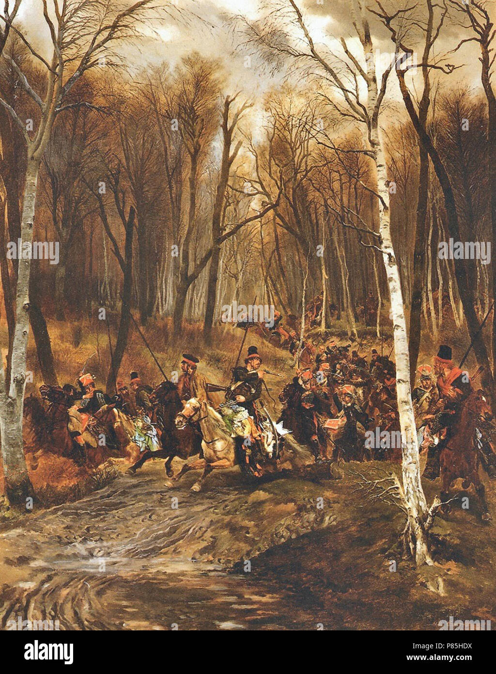 Detaille Jean Baptiste Edouard - Cossacks Attacked by the Royal Guard ...