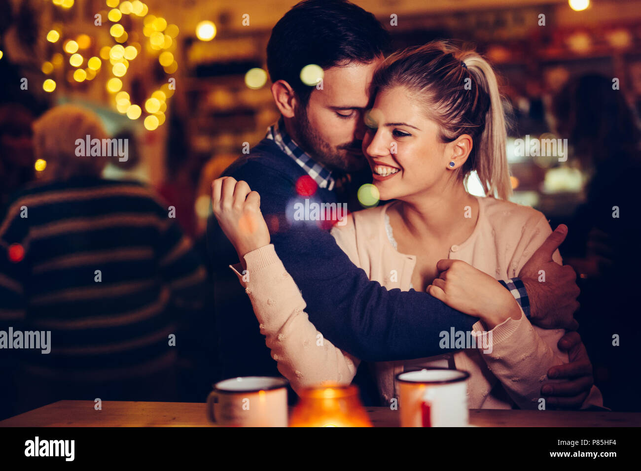 Two men hugging pub hi-res stock photography and images - Alamy