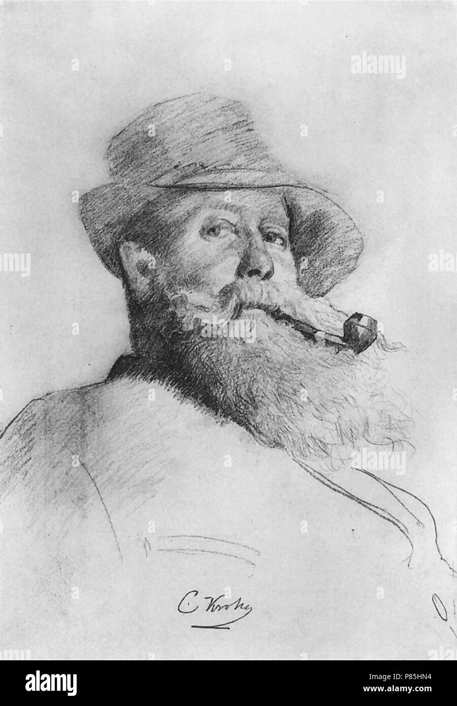 Krohg Christian - Self Portrait Stock Photo - Alamy