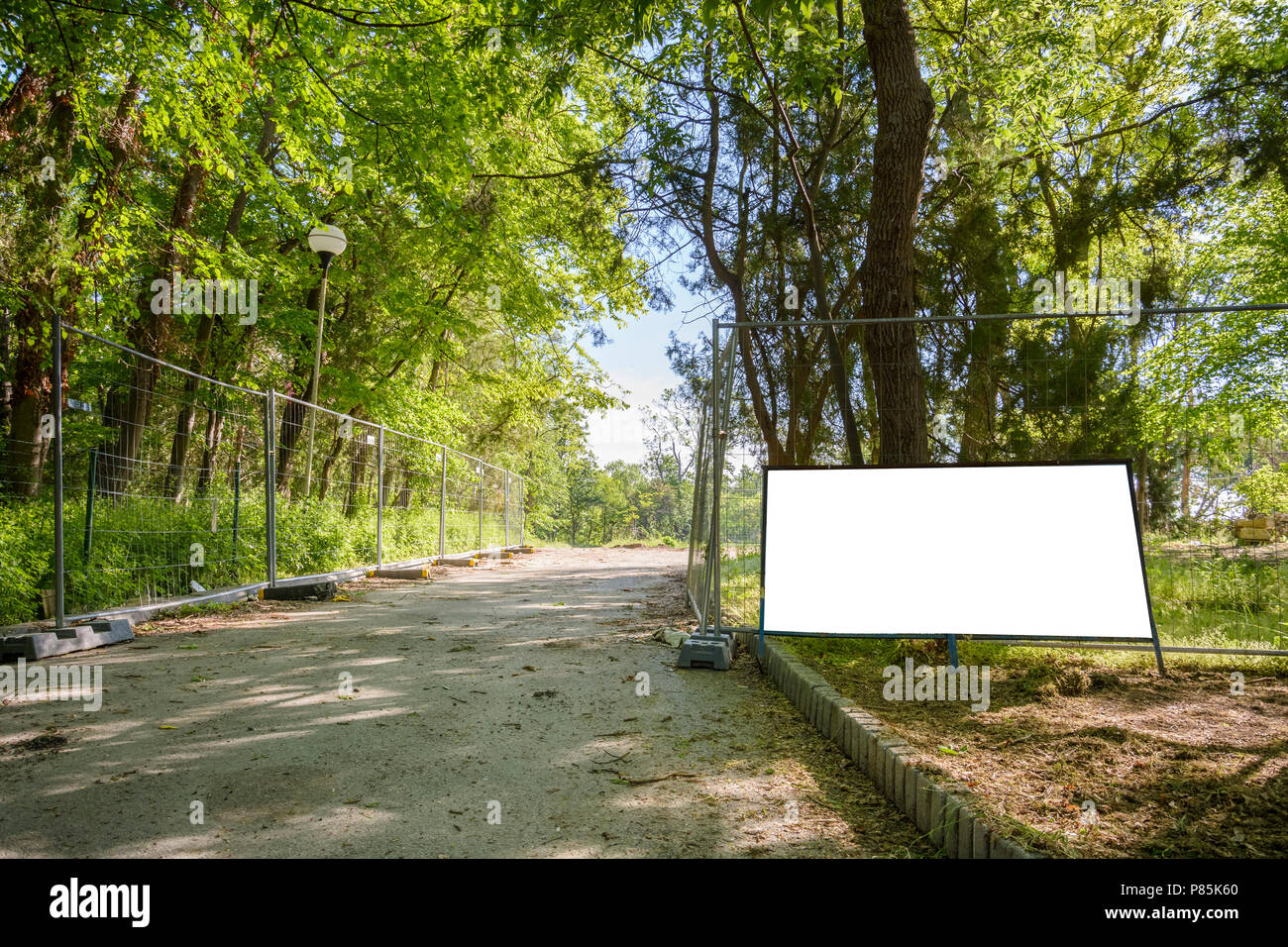 Billboard in the forest hi-res stock photography and images - Alamy