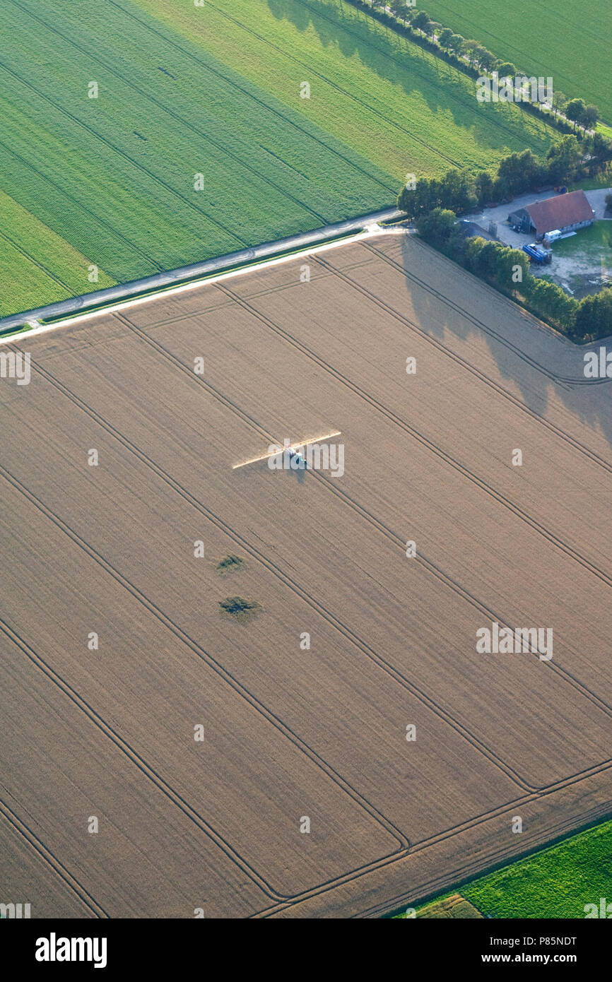 Luchtfoto van boerenland in Friesland; Aerial photo of rural aereas in ...