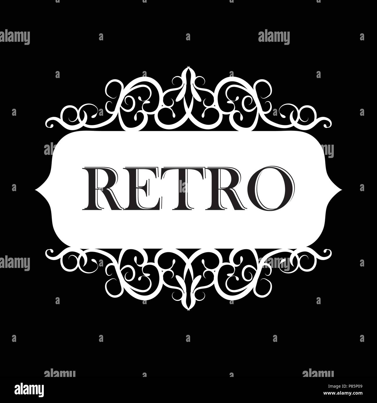 Vector illustration of old style label Stock Vector Image & Art - Alamy