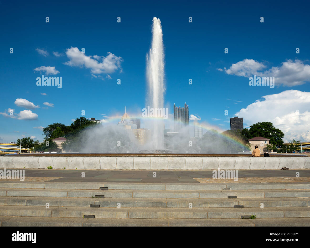 Point State Park Fountain in downtown Pittsburgh Stock Photo - Alamy