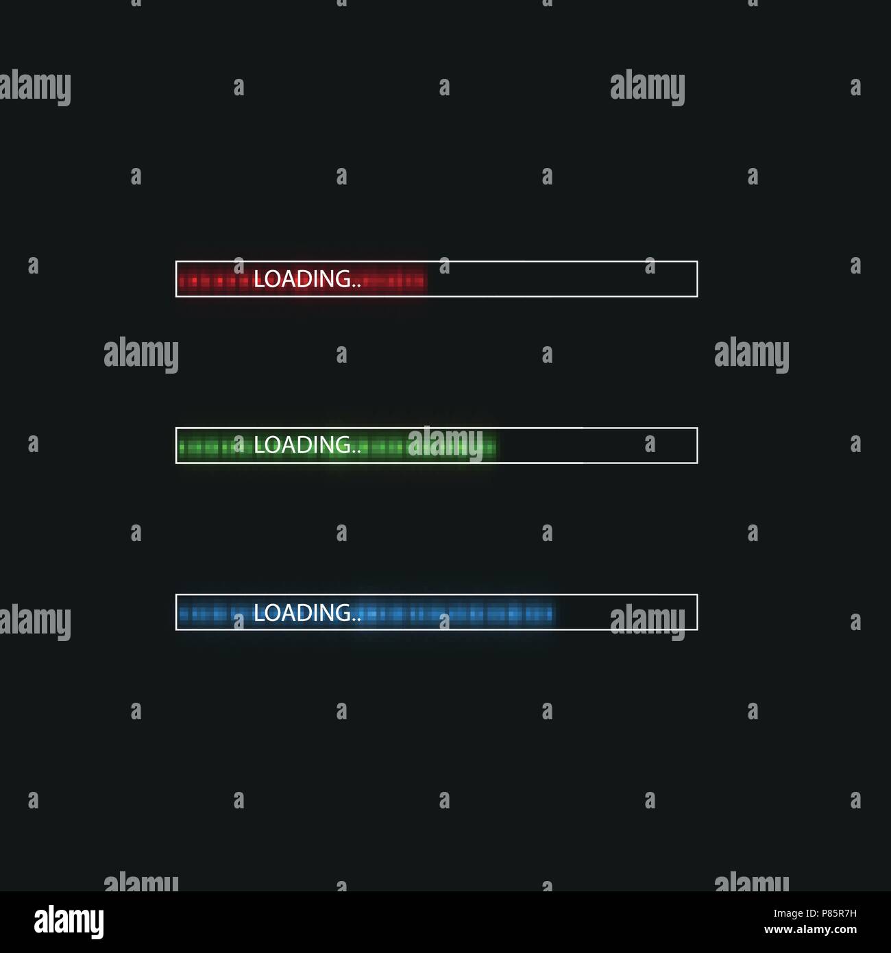 Progress loading bar with lighting. Concept technology. Vector ...