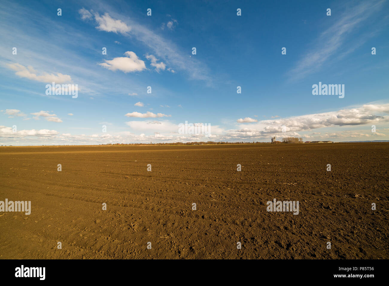 Agricultural landscape, arable crop field. Arable land is the land ...
