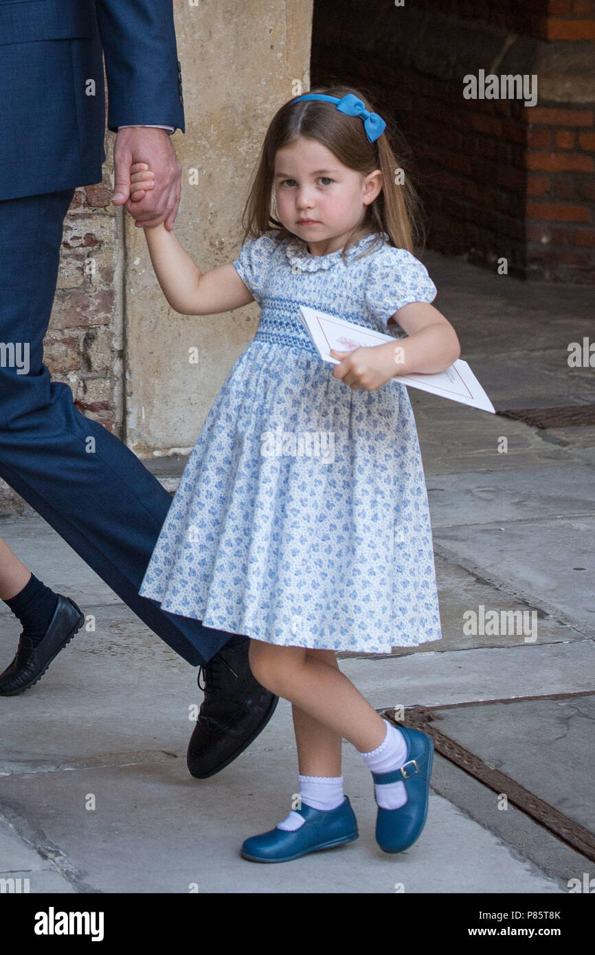 Princess Charlotte holding the hand of the Duke of Cambridge after ...