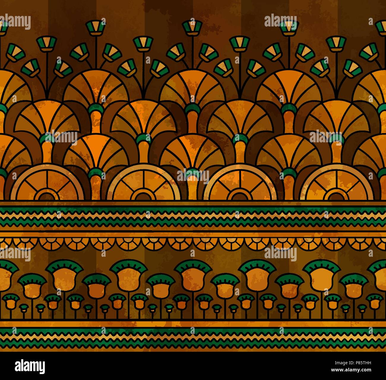 Egyptian ornament.Egyptian pattern. Seamless pattern in Egyptian style ...