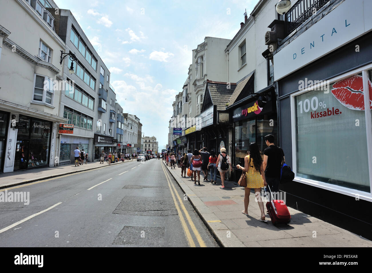 Street Scene in Brighton, English Seaside Town, Brighton & Hove, East ...
