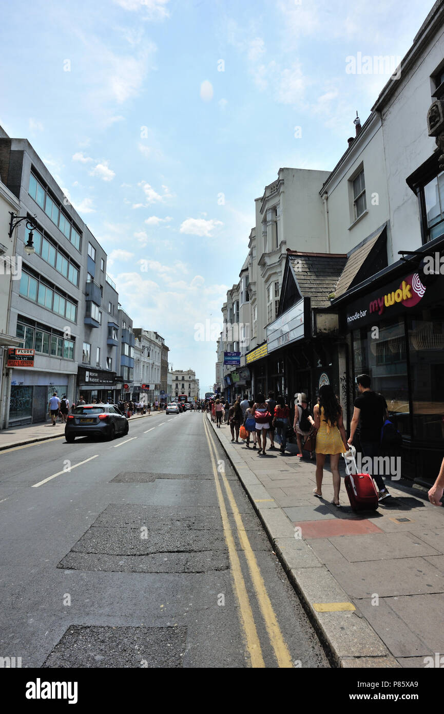 Street Scene in Brighton, English Seaside Town, Brighton & Hove, East ...