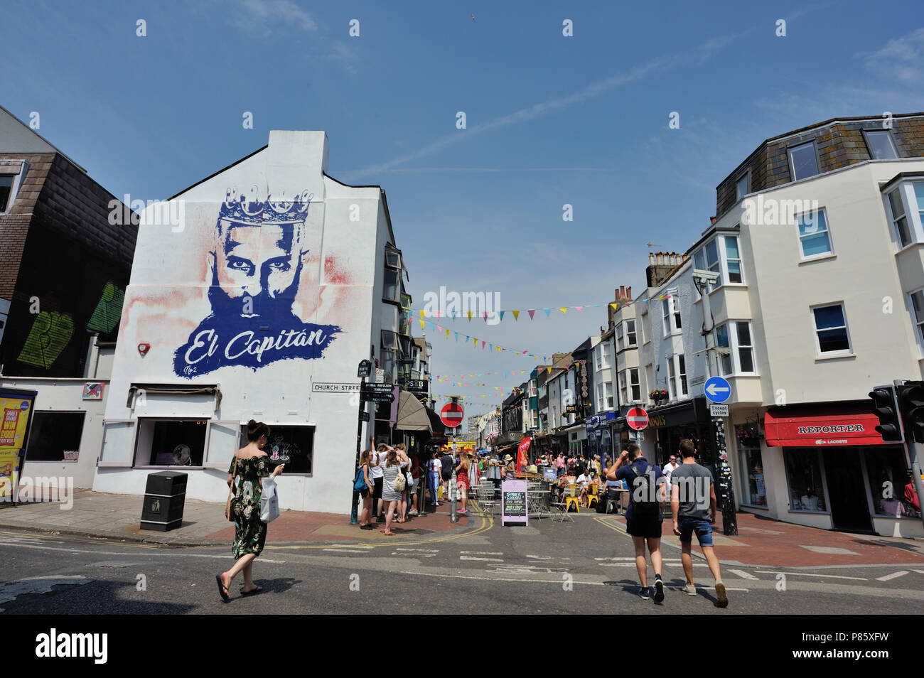 Street Scene in Brighton, English Seaside Town, Brighton & Hove, East ...