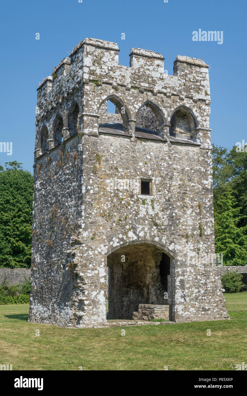 Wales, Pembrokeshire, Lamphey, Bishop's palace Stock Photo - Alamy
