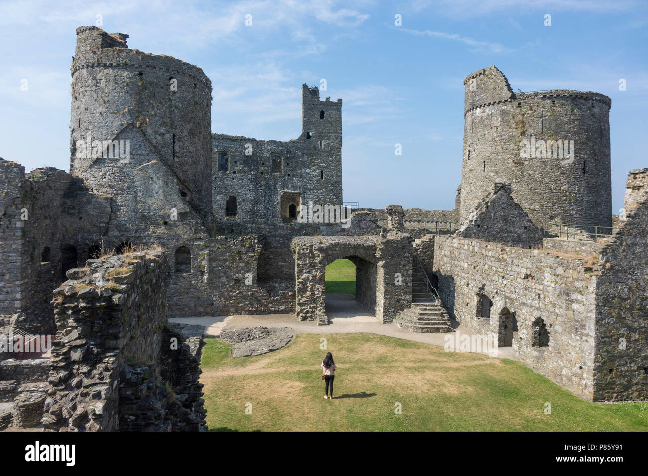 Wales, Carmarthenshire, Kidwelly castle Stock Photo - Alamy